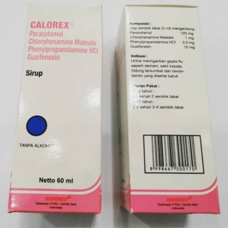 Jual calorex sirup 60 ml / obat batuk pilek anak / obat batuk pilek ...