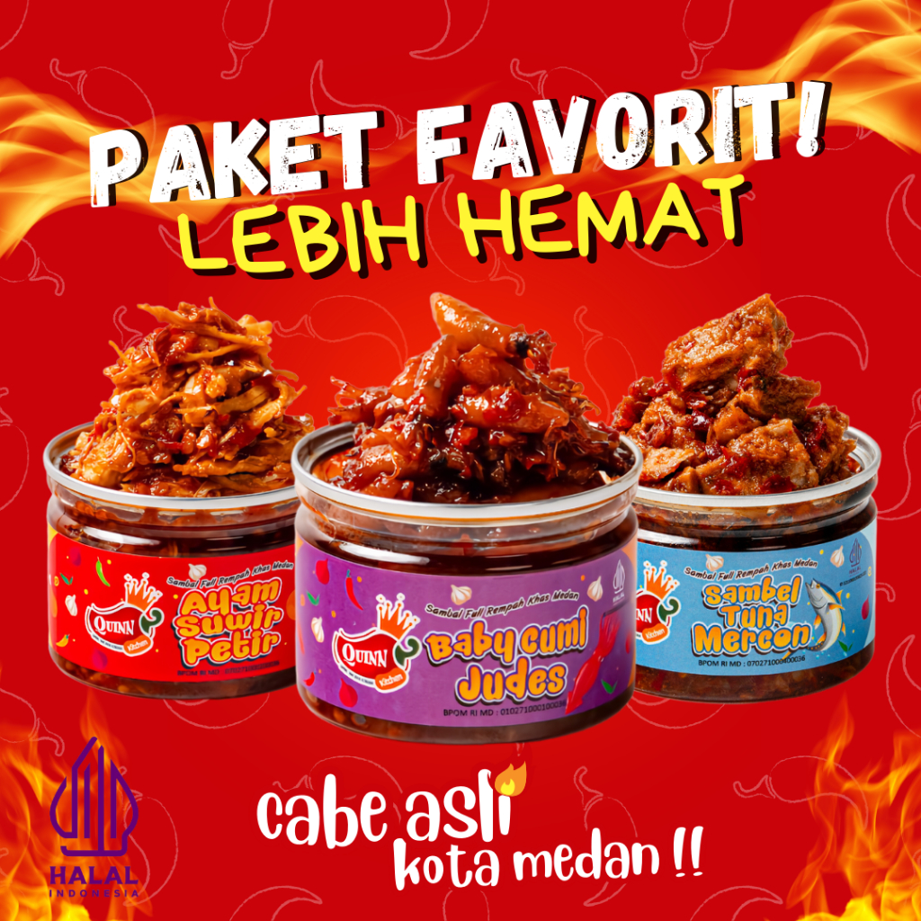 Jual QUINN of Spicy Paket Favorit Triple isi 3 (Tiga Lebih Hemat ...