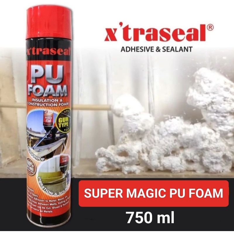 Jual Super PU Magic Foam Insulation Construction PU Foam 750ml | Shopee ...