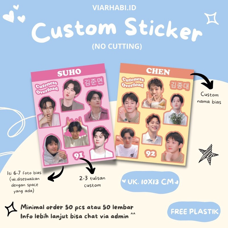 Jual CUSTOM STIKER FREEBIES KPOP | Shopee Indonesia