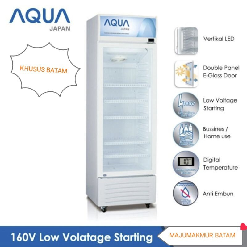Jual SHOWCASE AQUA AQB-340VL 5 RAK NEW GARANSI RESMI | Shopee Indonesia