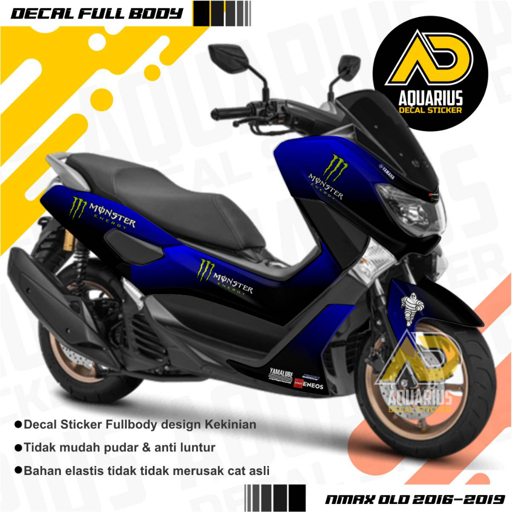 Jual Decal Fullbody Nmax Old 2016-2020 / Sticker Variasi Yamaha Nmax ...