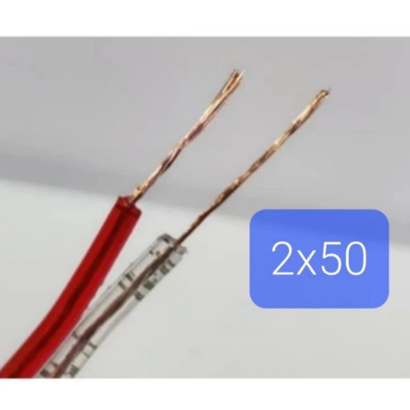 Jual Kabel Listrik Audio Transparan Serabut 2x50 Harga per Meter | Shopee Indonesia