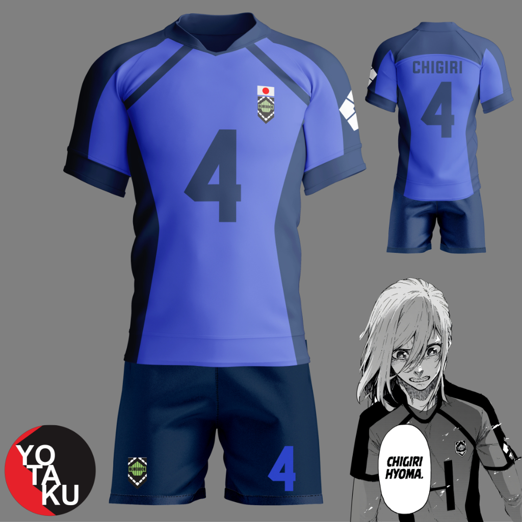 Jual Jersey Anime Cosplay Blue Lock Hyoma Chigiri Team Eleven Team 11 ...