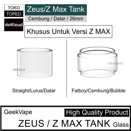 Jual ZEUS / Z MAX TANK Replacement Glass | 26mm | kaca tabung pengganti ...