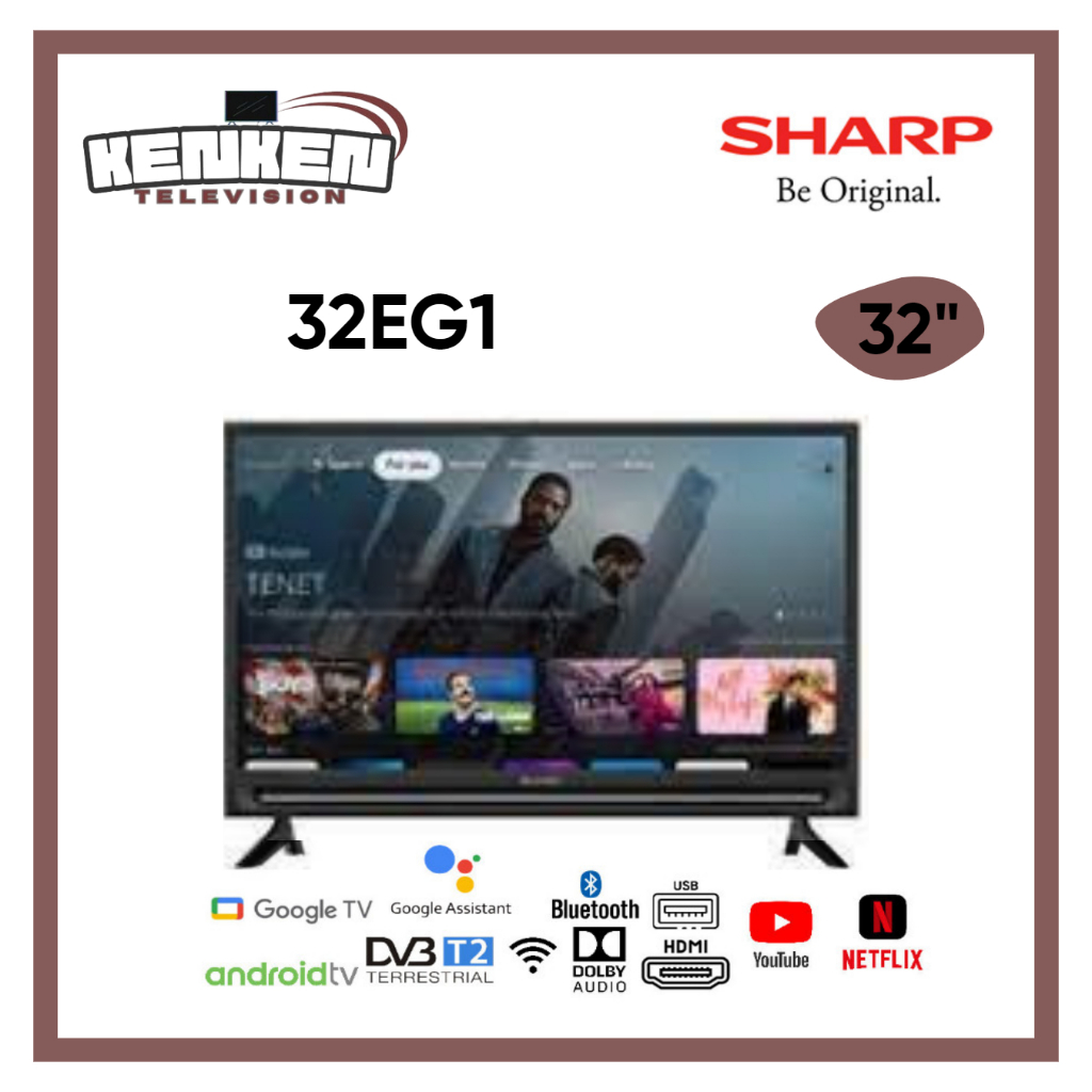 Jual TV LED Android Sharp 32EG1 LED Sharp 32 Inch Android Gogle TV ...