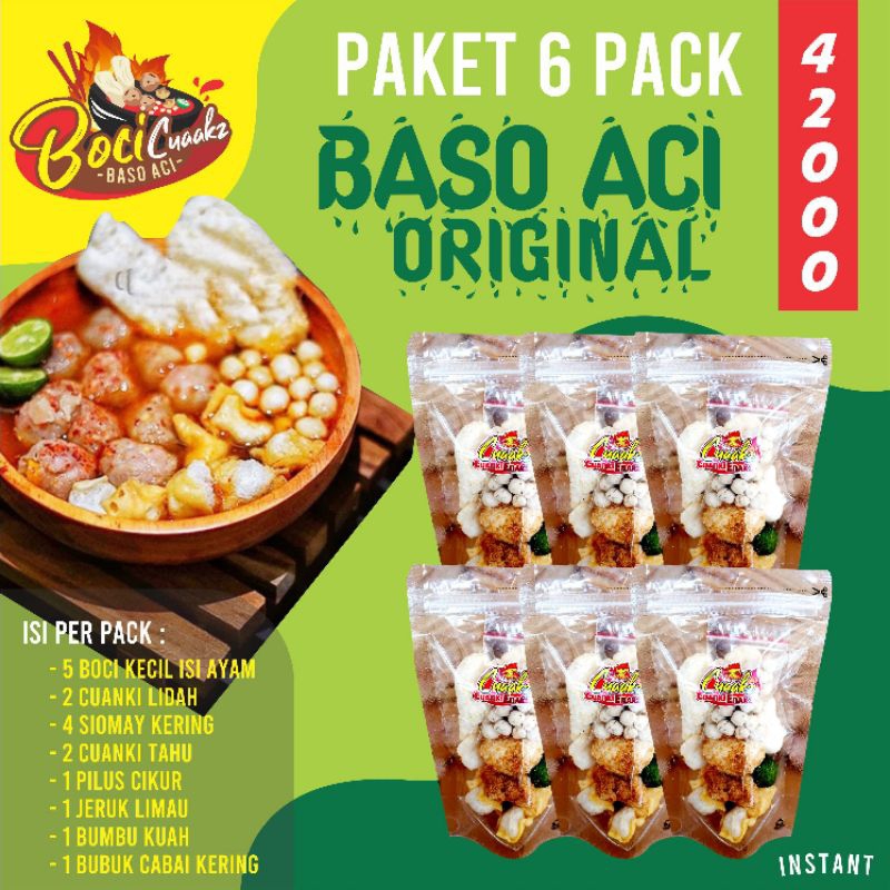 Jual PAKET 6 Boci Original Cuaakz | Baso Aci | Boci Isi Ayam | Baso ...