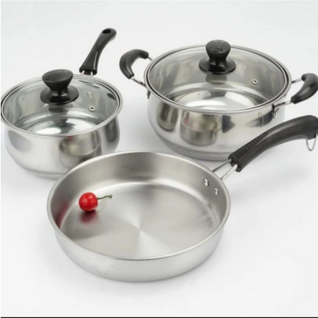Jual Panci Teflon 1 Set isi 3 pcs / Satu Set Teflon / Panci Teflon Set ...