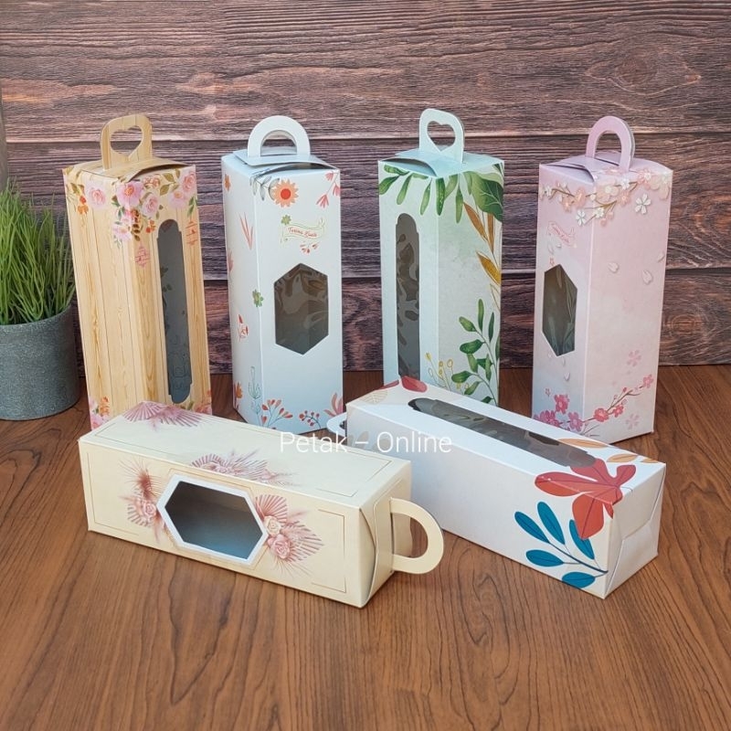 Jual 25 Pcs, Box Tenteng 6.5 x 20 cm Full Color Kemasan Botol, dll ...