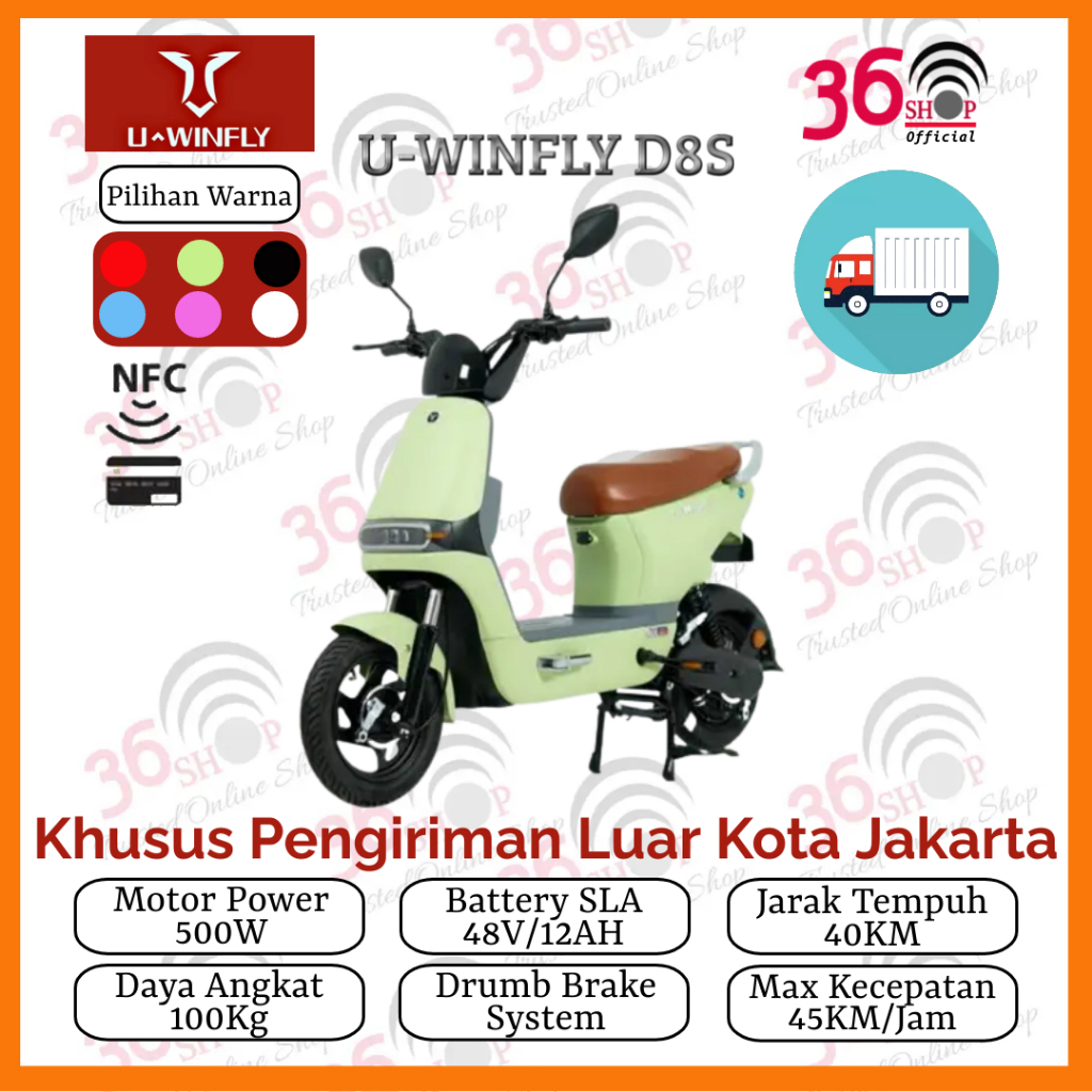 Jual Sepeda Listrik UWINFLY D8S NFC GARANSI RESMI [Khusus Pengiriman ...