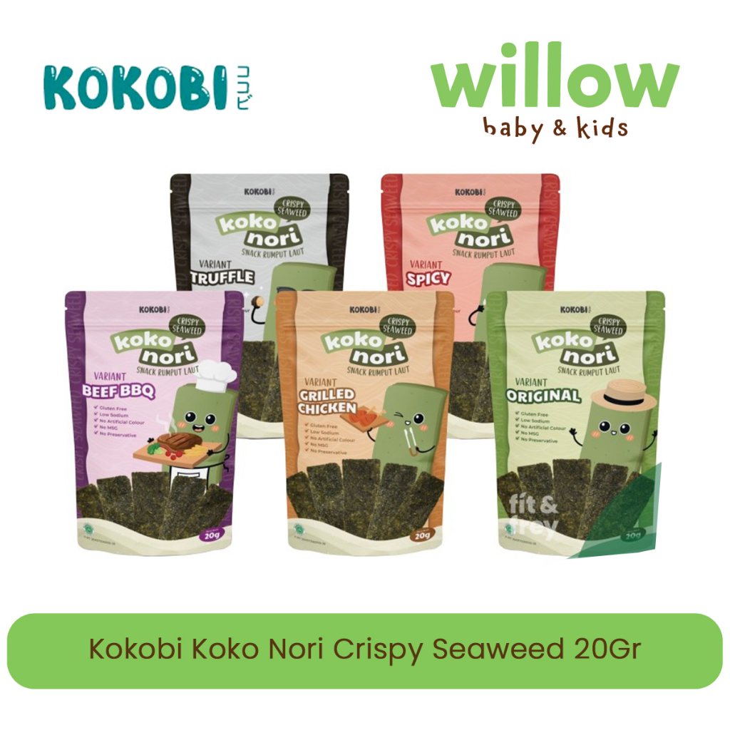 Jual Snack Bayi - Kokobi Koko Nori Crispy Seaweed 20Gr | Shopee Indonesia