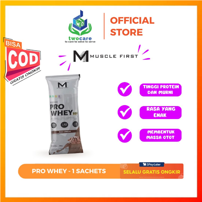 Jual M1 Pro Whey 100 Muscle First 1 Sachet 40gr Whey Protein | Shopee Indonesia