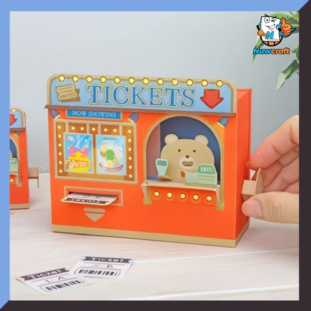Jual Nuwcraft Ticket Office (Nostalgic) kerajinan papercraft | Shopee ...