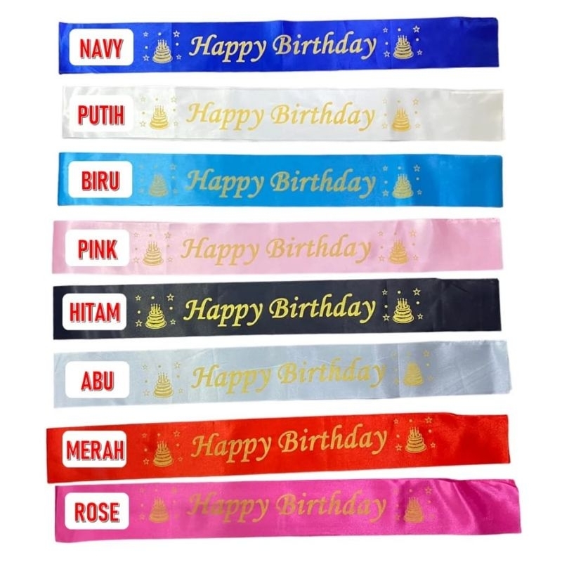 Jual Selempang Ulang Tahun Sash Happy Birthday Girl Bride To Be ...