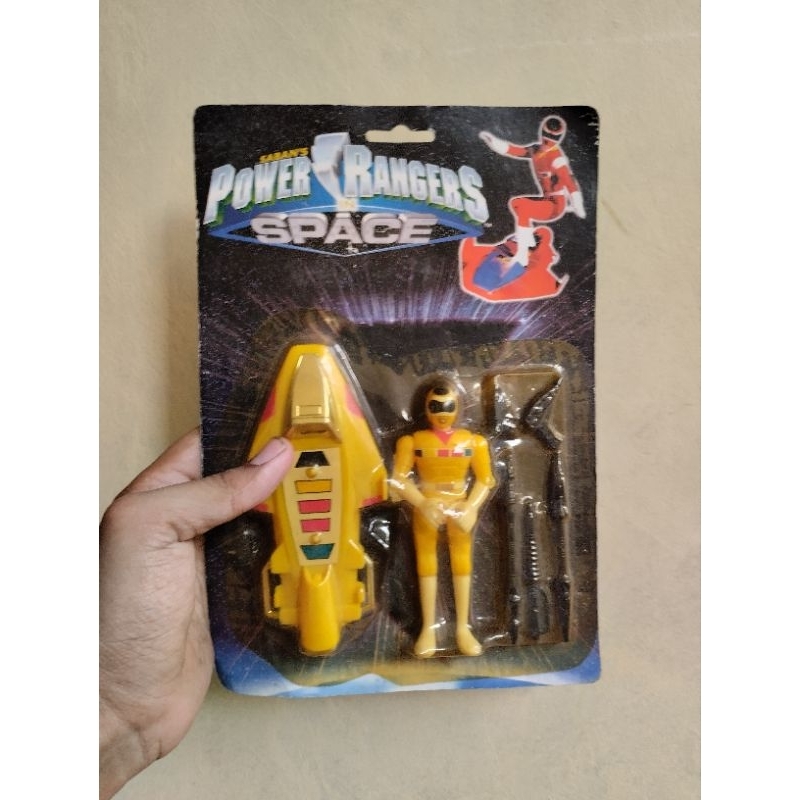 Jual Botleg Kw Power Rangers In Space Yellow With Vehicle | Shopee ...