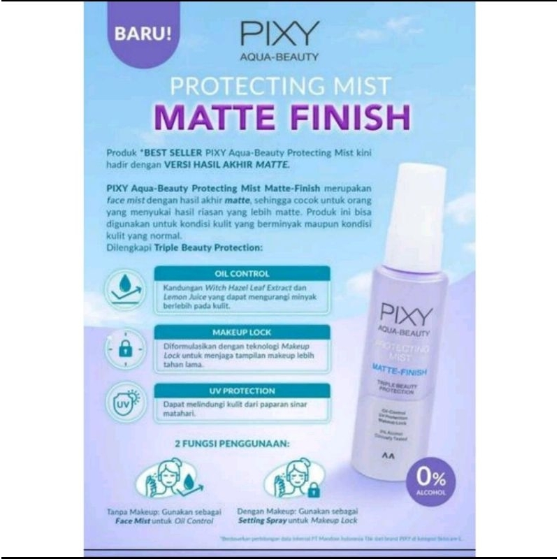 Jual PIXY PROTECTING MIST (MATTE FINISH) | Shopee Indonesia