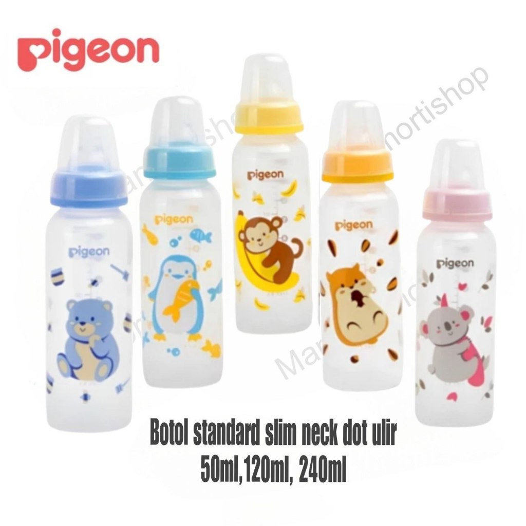 Jual Pigeon Botol Susu standard Slim Neck Peristaltic Ulir/Botol Pigeon Standar Ulir 240ml ...
