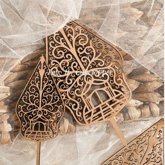 Jual Cake topper Gunungan Wayang Batik Hiasan Tusukan Kue Gunungan ...