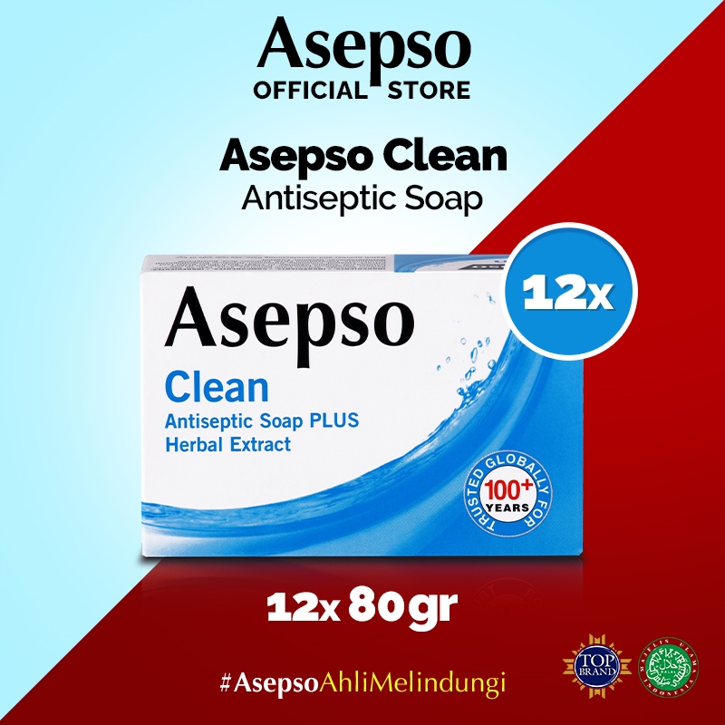 Jual ASEPSO BUNDLING 12 PCS Sabun Batang Soap Clean - 80gr | Shopee ...