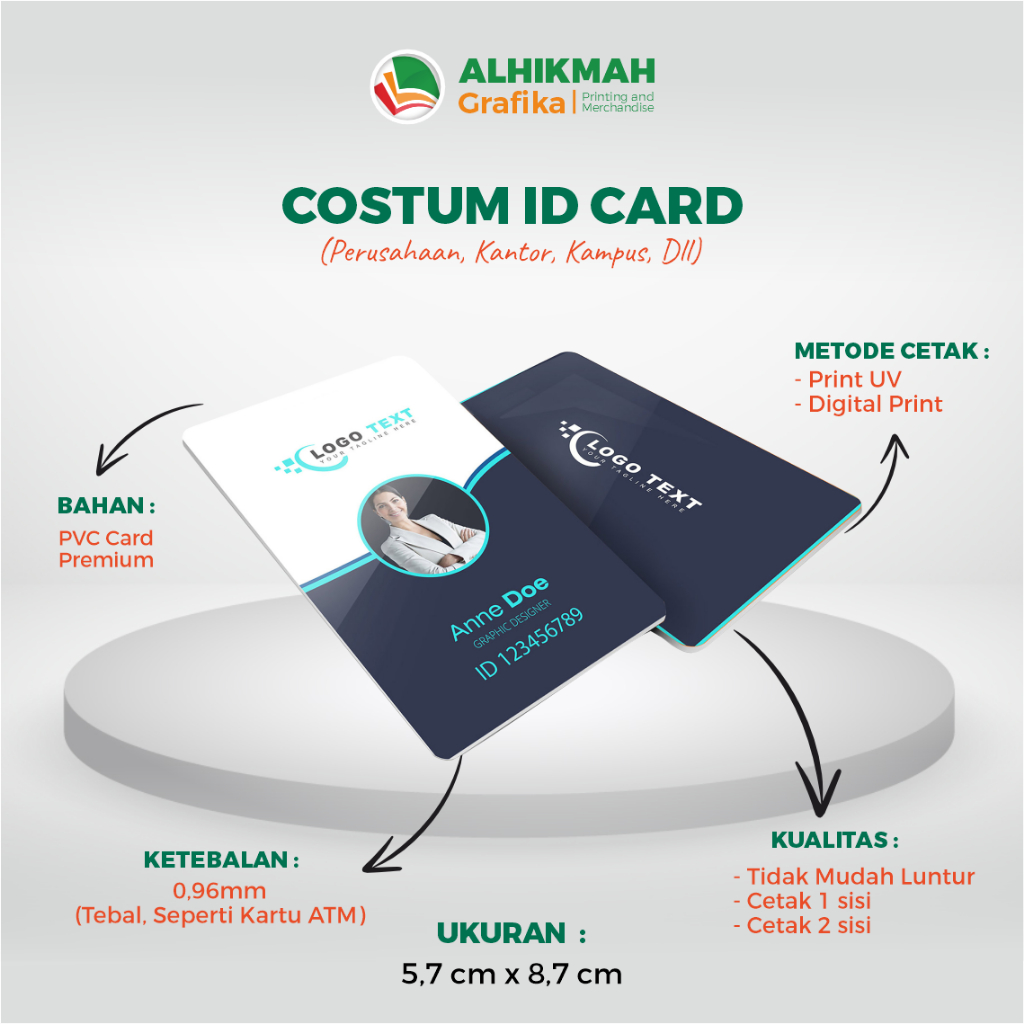 Jual Cetak ID Card, Kartu Member, Kartu Anggota, Bahan PVC | Shopee ...