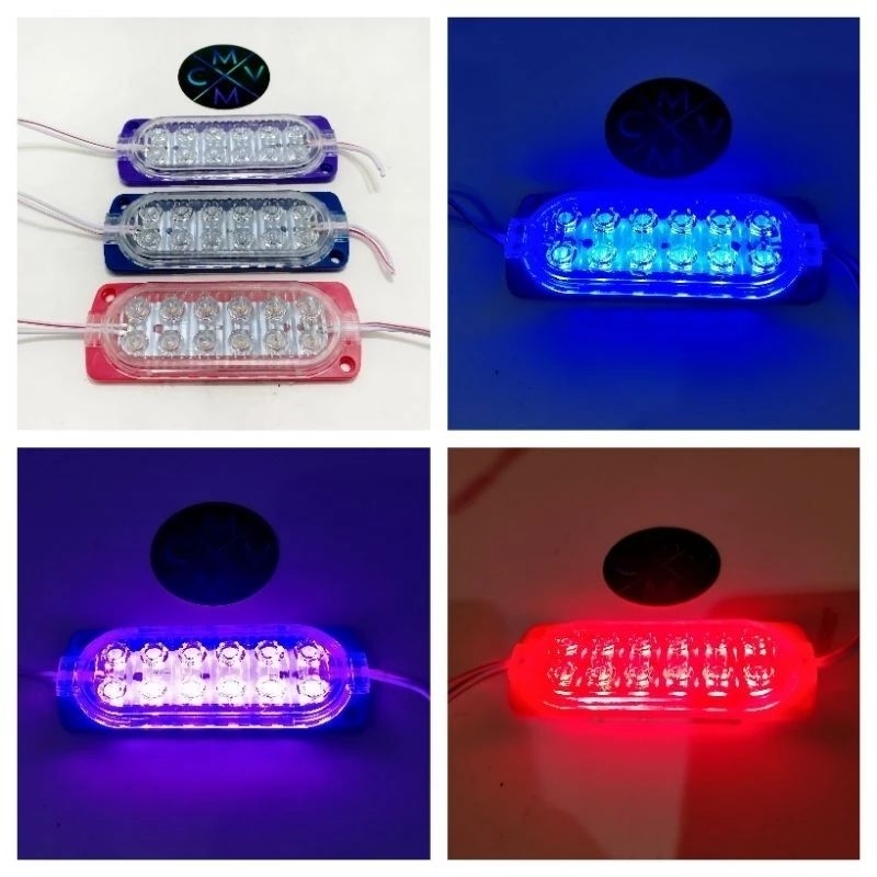 Jual PANEL LAMPU MODUL LED 12 MATA WATERPROOF / lampu 12volt variasi ...
