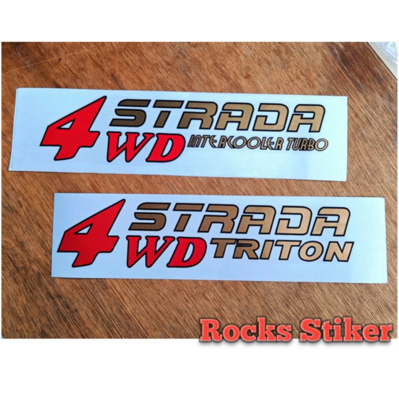 Jual stiker sticker tulisan 4WD triton & intercooler turbo sepasang ...
