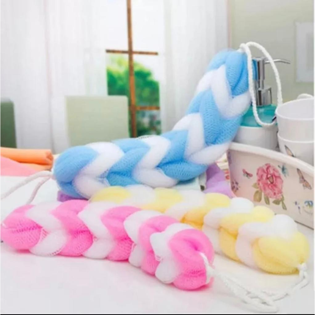Jual [COD] SHOWER PUFF SPONS BUSA MANDI BESAR 2 SISI 2 WARNA IMPORT ...