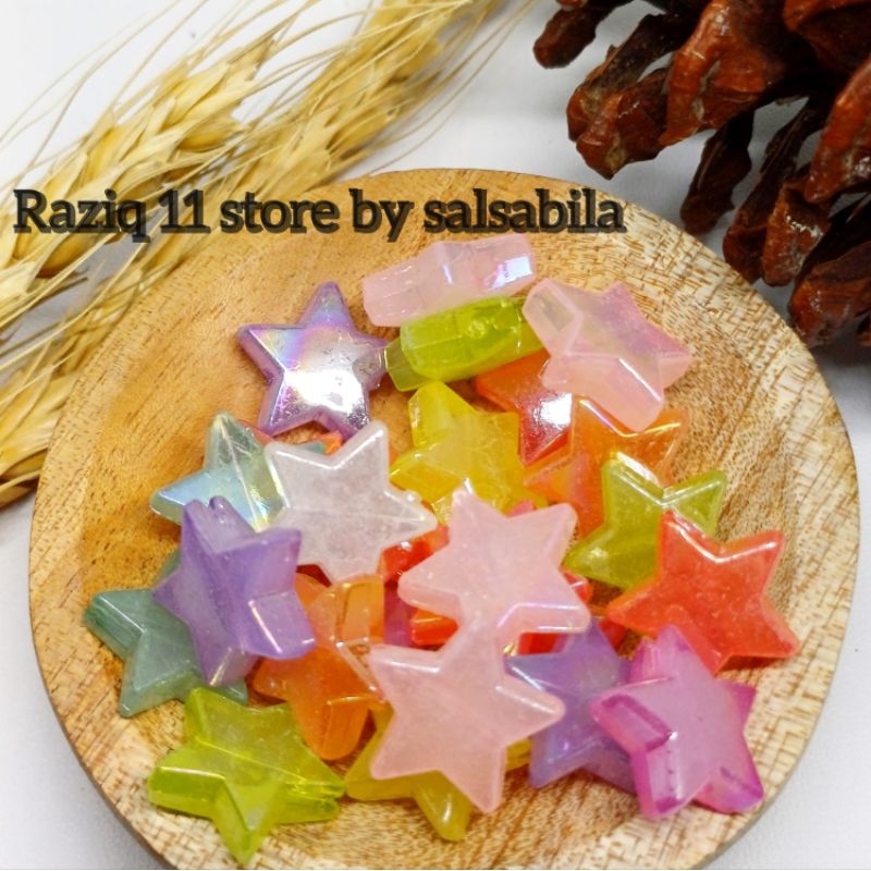 Jual (25pc)Manik Mote Jelly Glowing/Mote Jelly Bulat/Mote Jelly Love ...