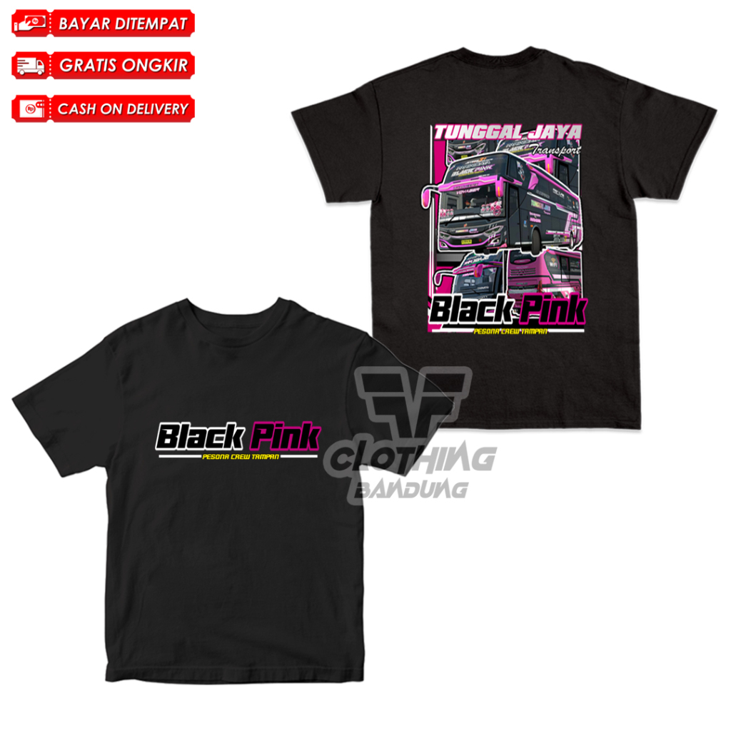 Jual kaos anak bus mania Black pink baju bis telolet black pink jet bus ...
