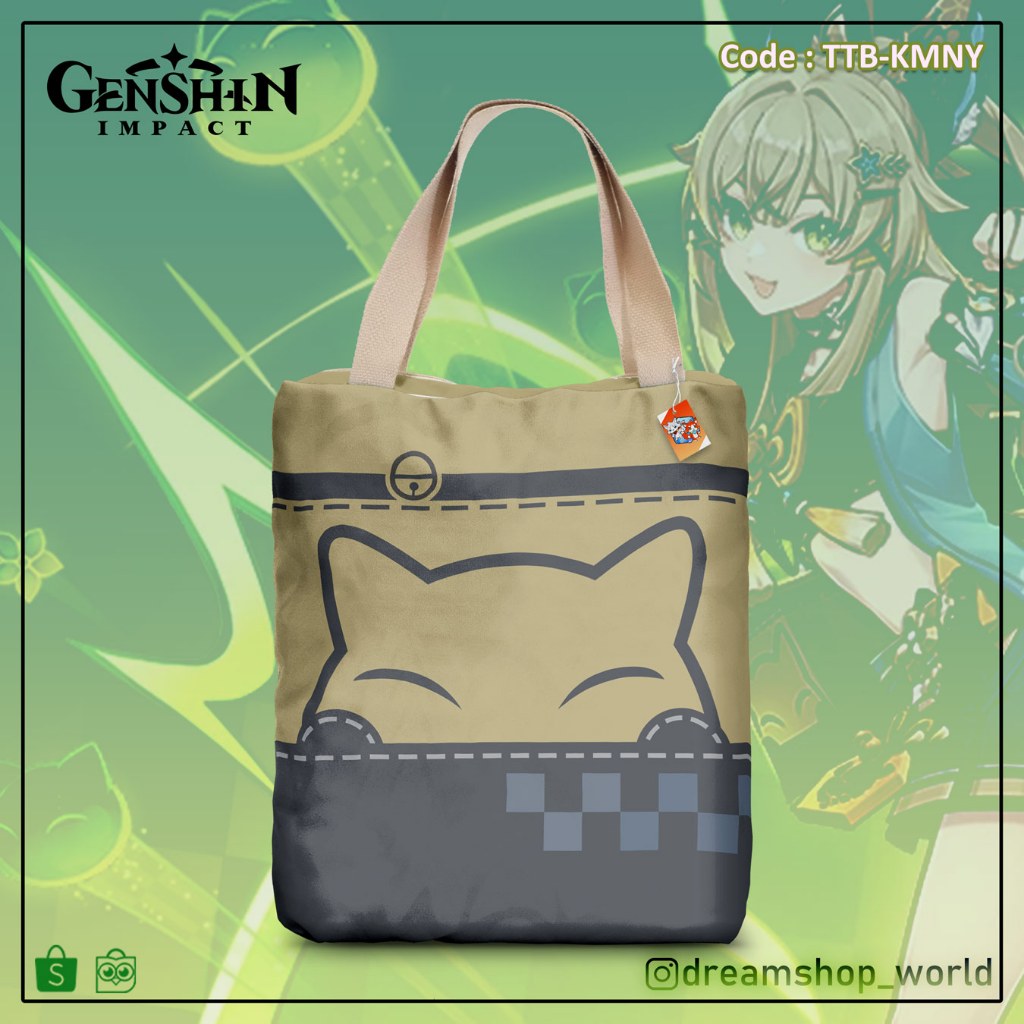 Jual Tas Kanvas Tote Bag Anime Game Genshin Impact Kirara Komaniya ...