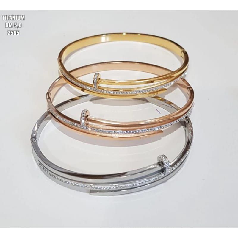 Jual FaazMarket GELANG TITANIUM MODEL PAKU KECIL | Shopee Indonesia