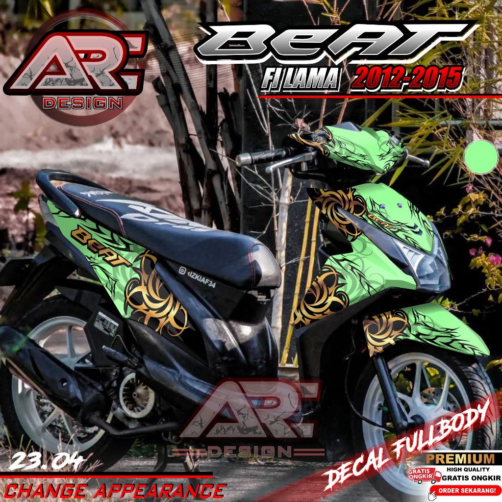 Jual (COD) TERBARU Decal Sticker Honda Beat FI Lama 2013 2014 2015 2016 ...