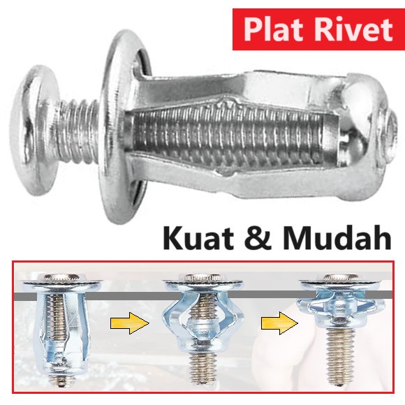Jual Jack Nut - Rivet Plat Metal Mur Baut Drat Sekrup Fisher M4 M5 M6 ...