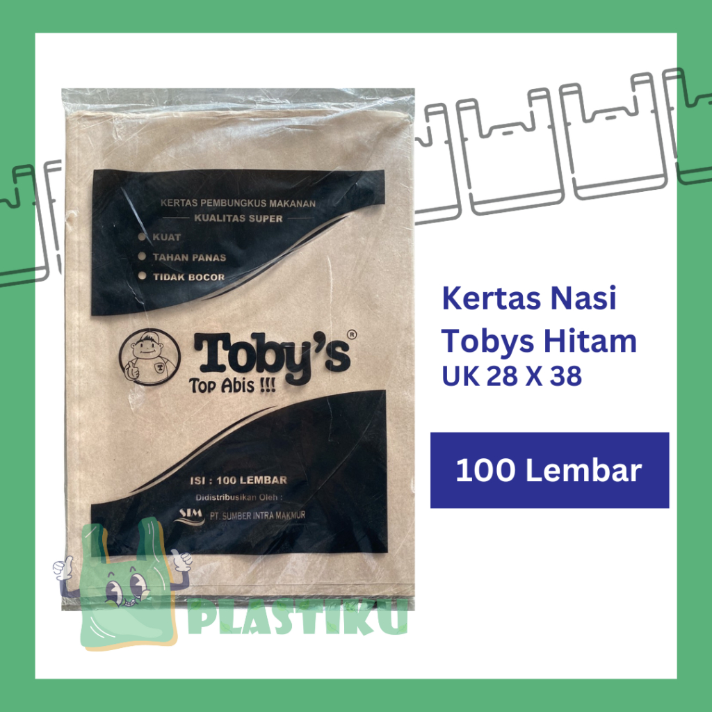 Jual Kertas Nasi Tobys Hitam Uk28 100 Lembar | Shopee Indonesia