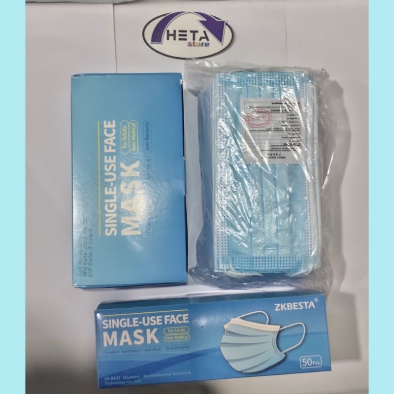 Jual Masker medis earloop cantol tebal 3ply isi 50pcs | Shopee Indonesia