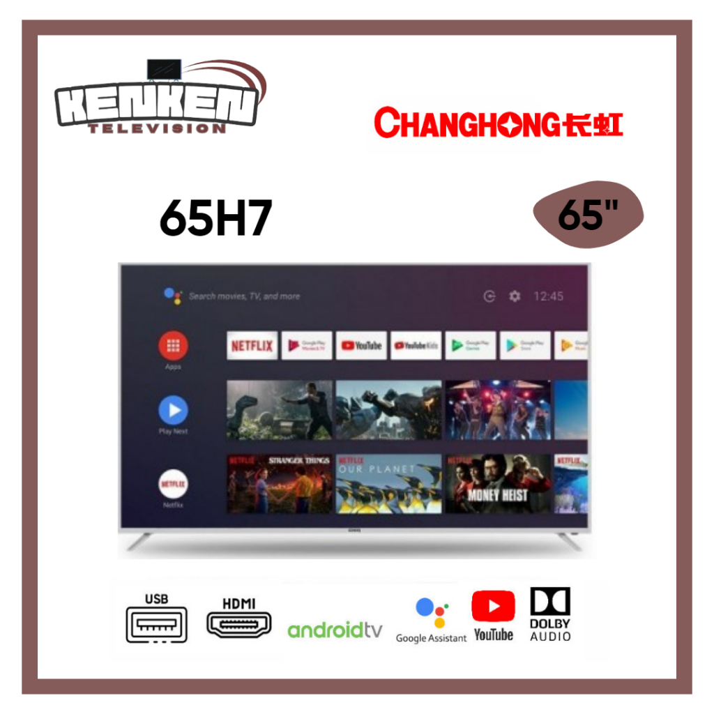 Jual TV LED Changhong 65H7 LED Changhong 65 Inch UHD 4K Android TV | Shopee Indonesia