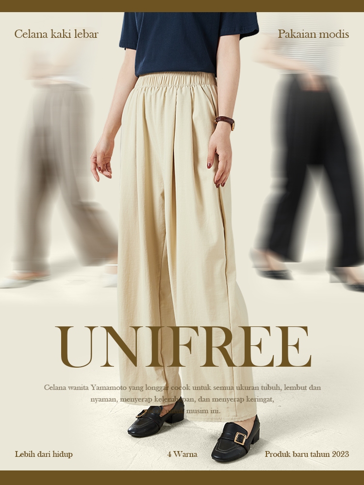 Jual Kulot Lipit Premium / Kulot Lipit Pinggang Tinggi / Celana Wanita ...