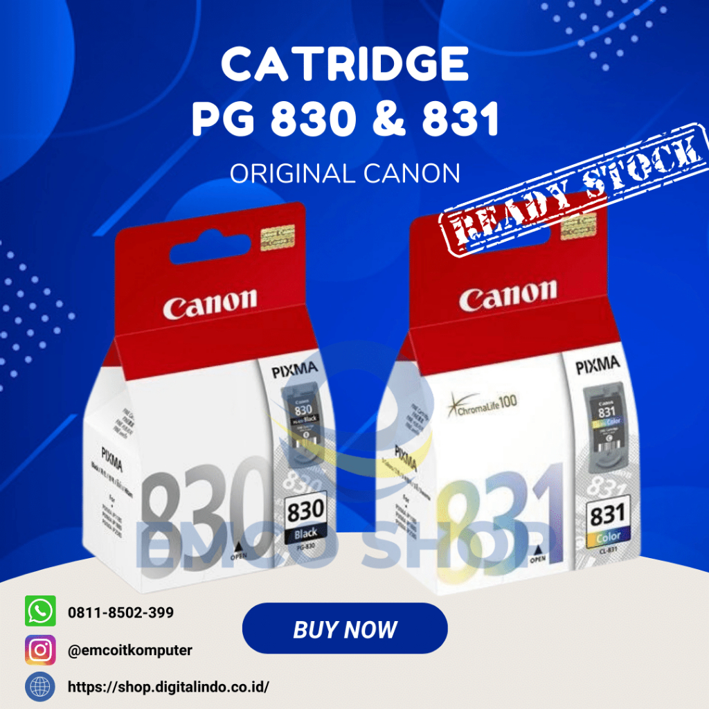Jual Catridge Tinta Canon PG-830 Black & CL-831 Colour - Black - Colour ...