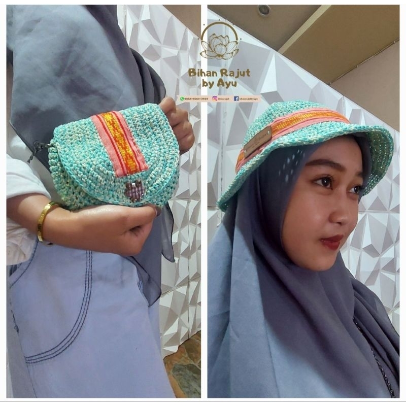 Jual Bihan Rajut - Bucket Hat/Mini sling bag tenun Tradisional | Shopee ...