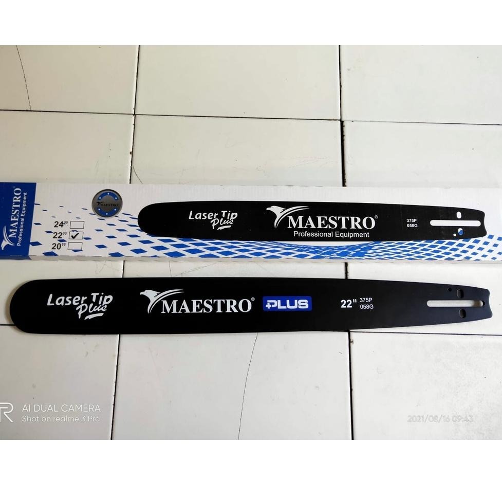 Jual BAR Chainsaw 22" LASER Tip MAESTRO 6500 6500L / Bar Mesin Gergaji ...