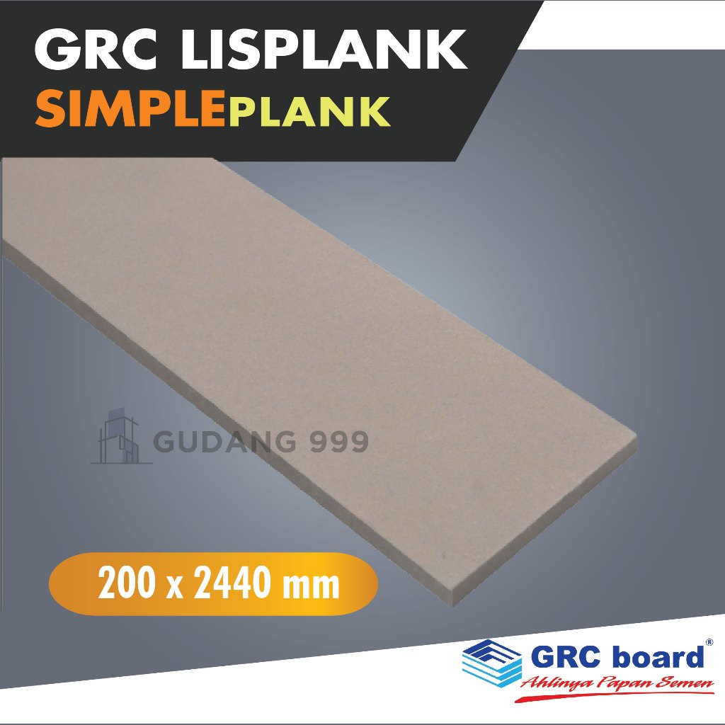 Jual SIMPLE LISPLANK 8MM X 20CM X 2.44M / LISPLANK POLOS / LISPLANK GRC ...