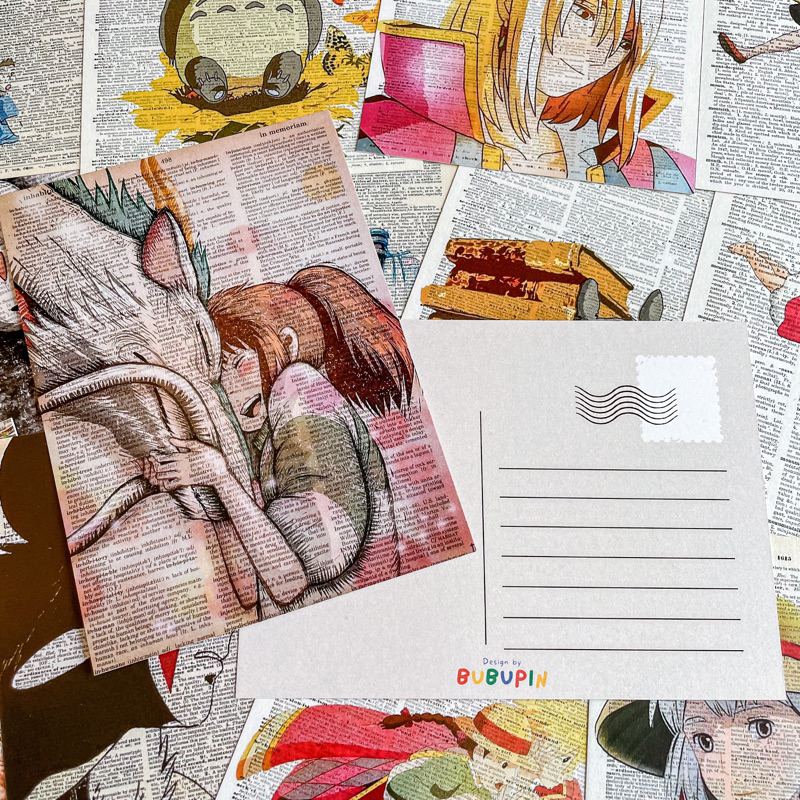 Jual Postcard/ Kartu Pos/ Kartu Ucapan Satuan Studio Ghibli Edition | Totoro Ponyo Howl Moving ...