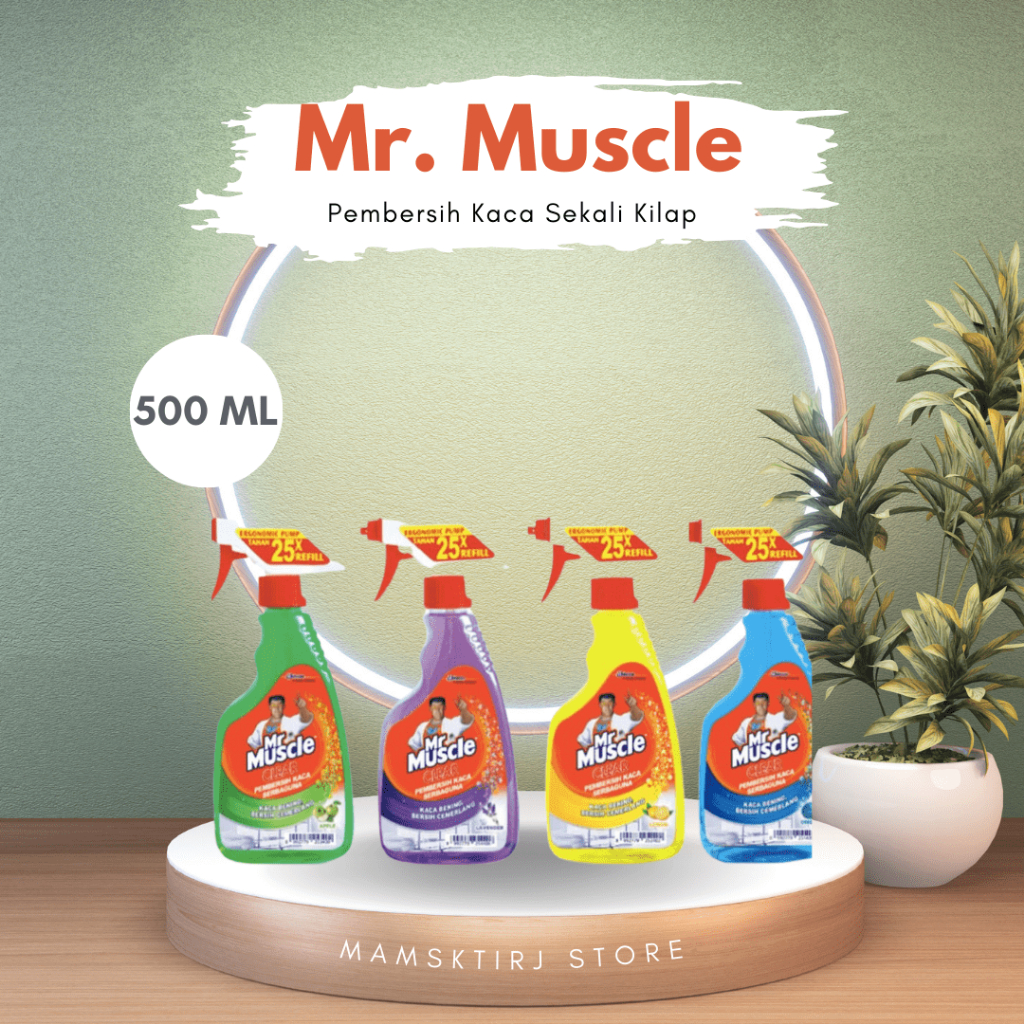 Jual Mr. Muscle Pembersih Kaca Liquid Pump 500 ml | Shopee Indonesia