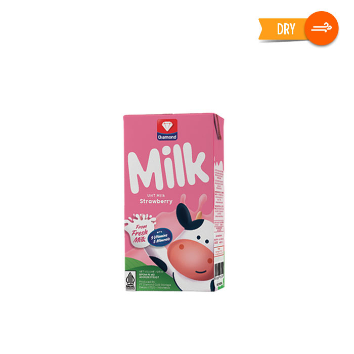 Jual Diamond Milk UHT Strawberry 125ml | Shopee Indonesia
