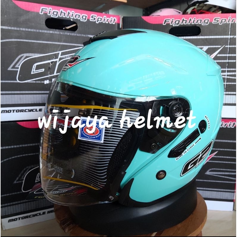 Jual HELM G2 OPTIMAX SOLUD ORIGINAL KACA DOUBLE VISOR HALF FACE ...
