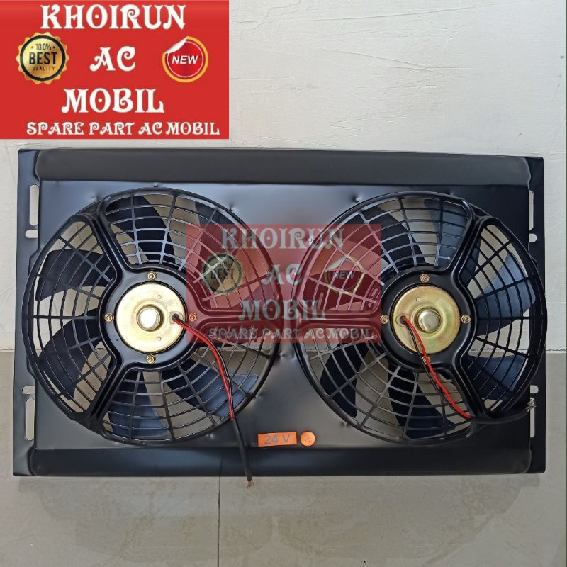 Jual Extra Fan Kipas Ac Mobil Double Universal Hisap - Sedot 24v ...
