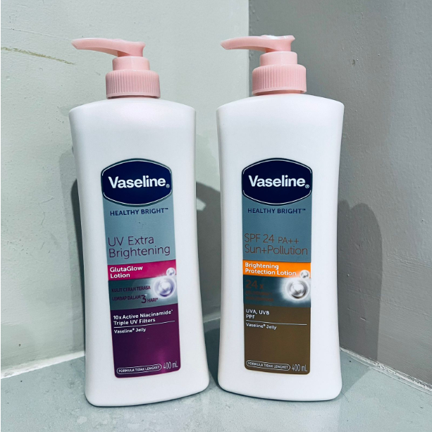 Jual Vaseline Healthy Bright Body Lotion Pump 400ml | Shopee Indonesia
