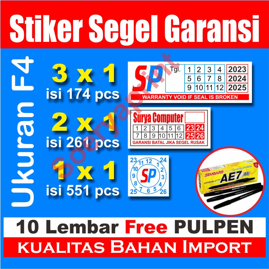 Jual Stiker Segel Garansi Pecah Telur + Cutting | Shopee Indonesia