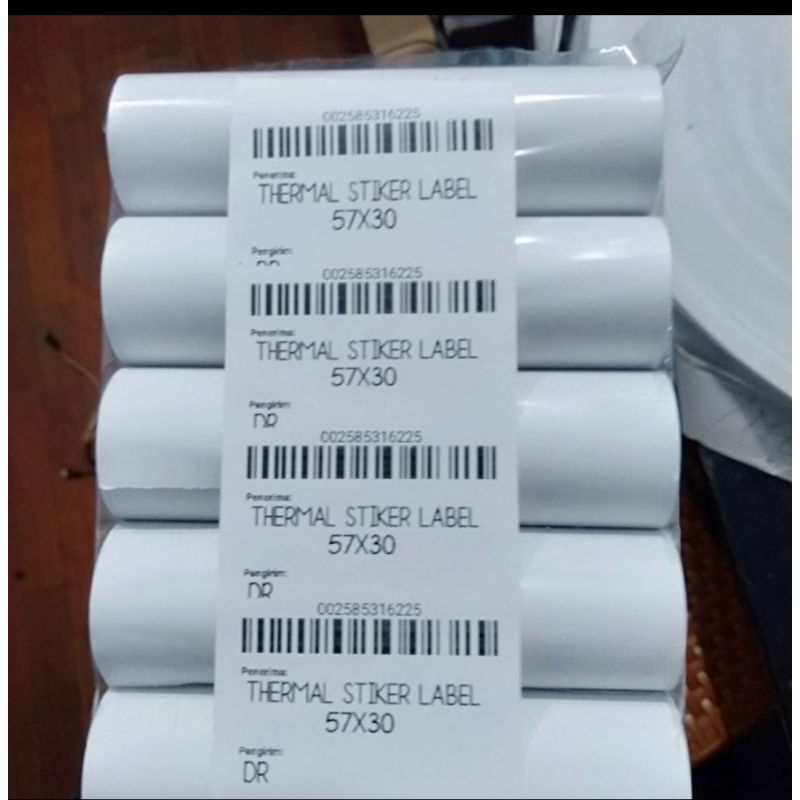 Jual Kertas Label Stiker Thermal 58mm x 30mm panjang 5 Meter | Shopee ...