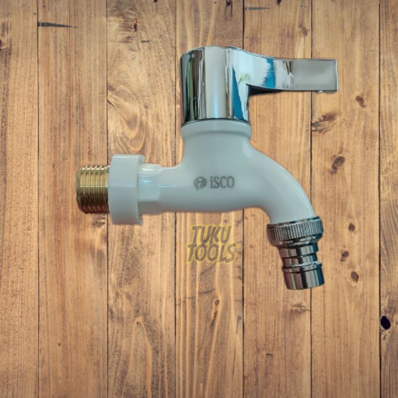 Jual Kran Abs Drat Kuningan ss engkol 1/2" isco Berkualitas | Shopee ...